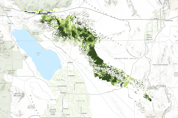 Munz's cholla - Habitat Intactness, DRECP | Data Basin