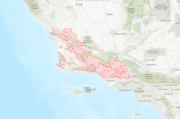 Fire Perimeters, Santa Barbara County, 1980 - 2019 | Data Basin