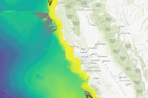 Figure C-7: Blue Whale Habitat-Based Density Map | Data Basin