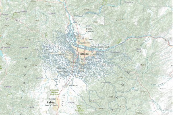 Streams (line) of the Portland Metro region, Oregon | Data Basin