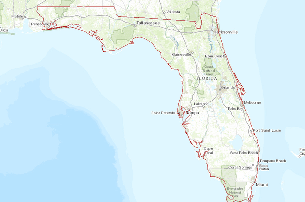 Florida state outline | Data Basin
