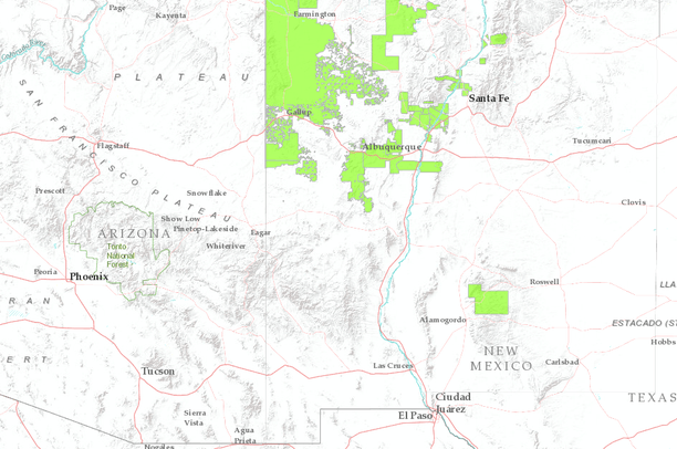 Native American Lands in Southwestern U.S. | Data Basin