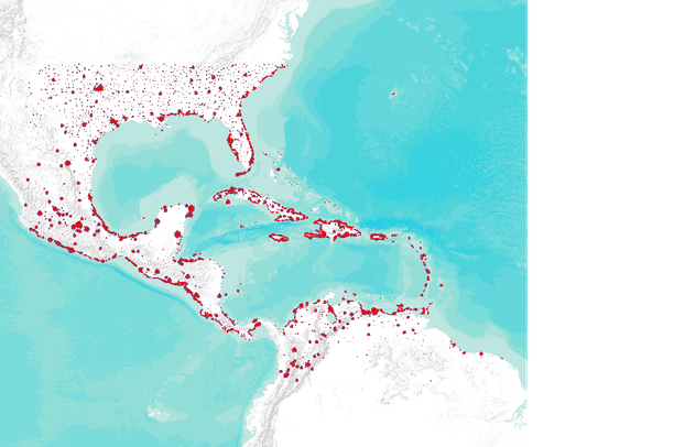 Caribbean coastal development threats (polygon) | Data Basin