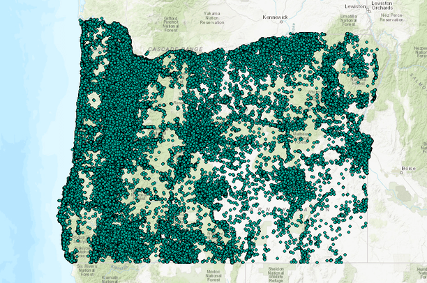 Well Report Locations, Oregon | Data Basin