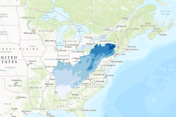 PRISM: Winter Minimum Temperature Normal (1981-2010) | Data Basin