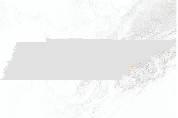 Tennessee Wind Power Density (W/m2) at 50 meters above ground level ...
