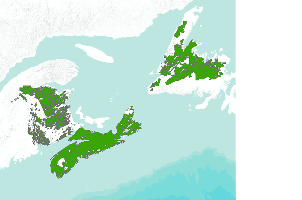 Provincial forest tenures / forest management areas of New Brunswick ...