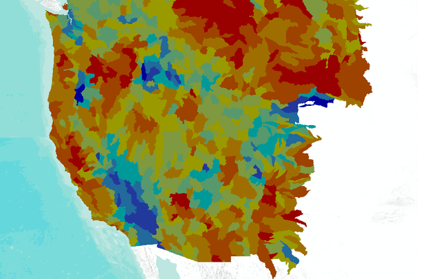 Weighted average soil permeability rate for the western USA | Data Basin