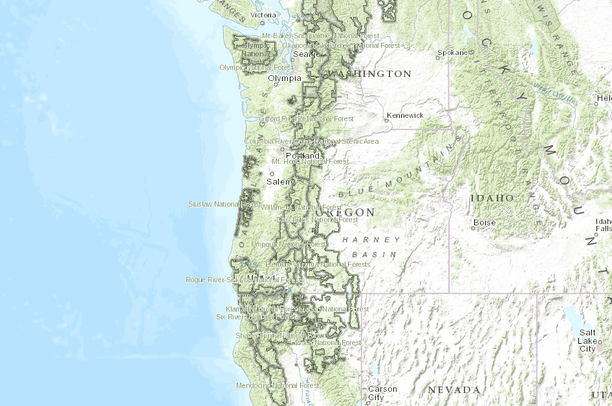 Northwest Forest Plan National Forest Boundaries | Data Basin