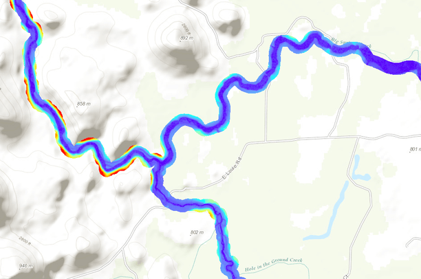 Relative Elevation Surface Model For the Shasta River, CA | Data Basin