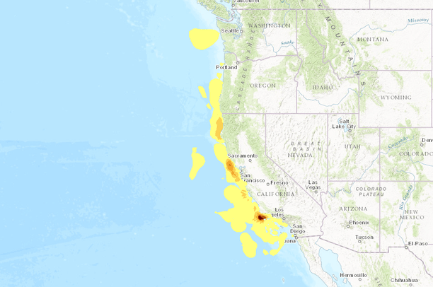 Blue Whale Core Areas of Use, West Coast | Data Basin
