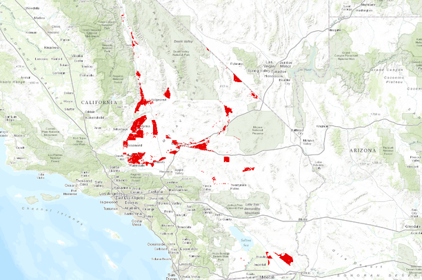 DoD Confict Areas for Wind Turbines (Alts 1-5), DRECP | Data Basin