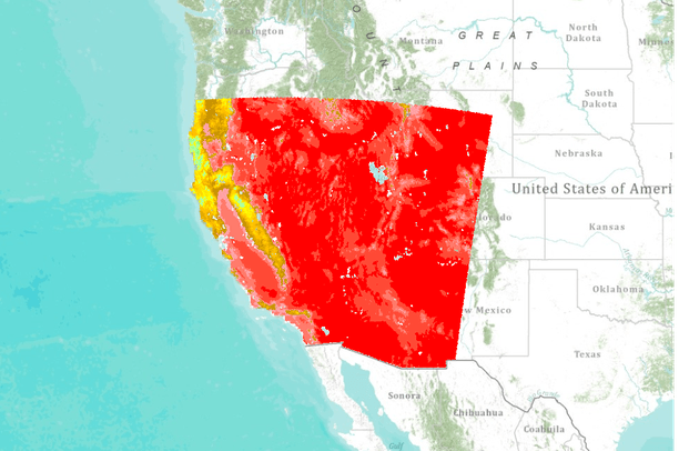 4KM PRISM: Average Winter Precipitation for Jan-Mar (1968-1999) from ...