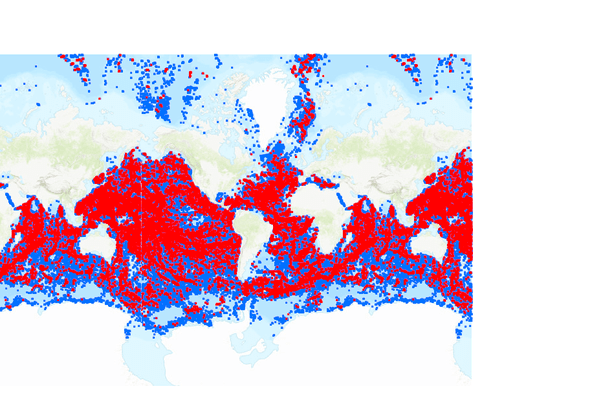 Global Distribution of Seamounts and Knolls (2011) | Data Basin
