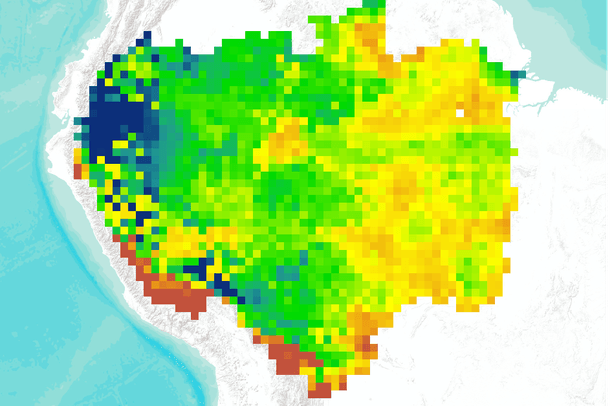 Aboveground biomass (Mg C/ha) for the Amazon Basin under GFDL CM2 ...
