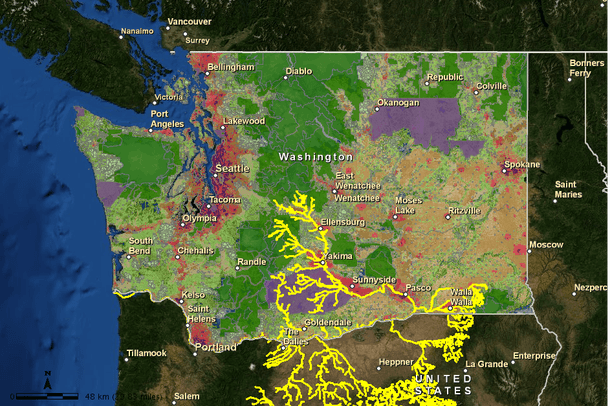 Critical Habitat for Steelhead in Mid-Columbia Basin | Data Basin