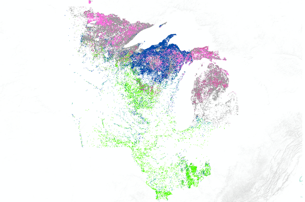 US Forest Service - Forest Type Groups (Upper Mid-West US) | Data Basin