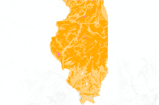 Illinois Wind Power Density (W/m2) at 50 meters above ground level ...