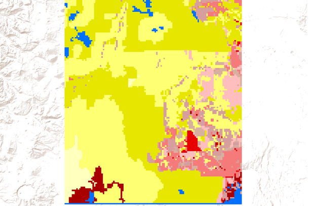 Percent sand in intermediate soil horizons for Eastern Oregon, USA ...