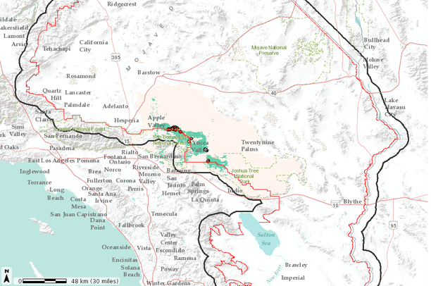 Parish's Daisy - Species Distribution Model Map, DRECP | Data Basin