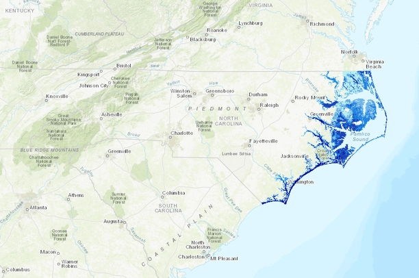 Storm surge SLOSH model Category 4 | Data Basin
