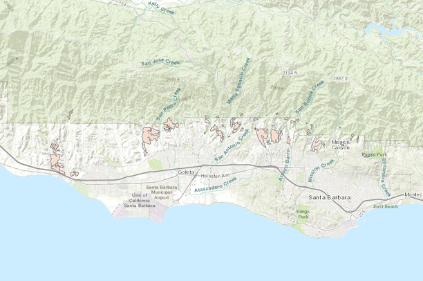 Areas of Light Fuels, Santa Barbara County | Data Basin