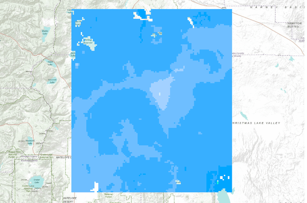 Average value of daily minimum temperatures (1971-2000) for the eastern ...