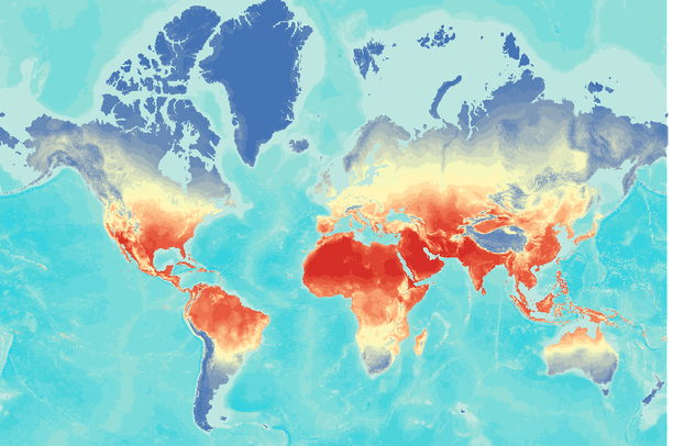 Seasonal summer temperature (Celsius), 2040-2059, average of 16 GCMs ...
