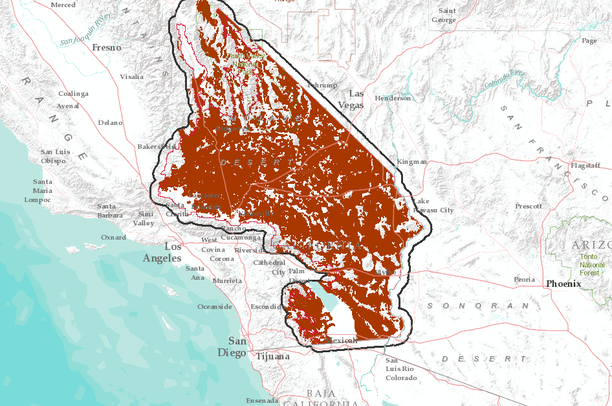 Desert Kit Fox - Species Distribution Model Map, DRECP | DRECP Gateway