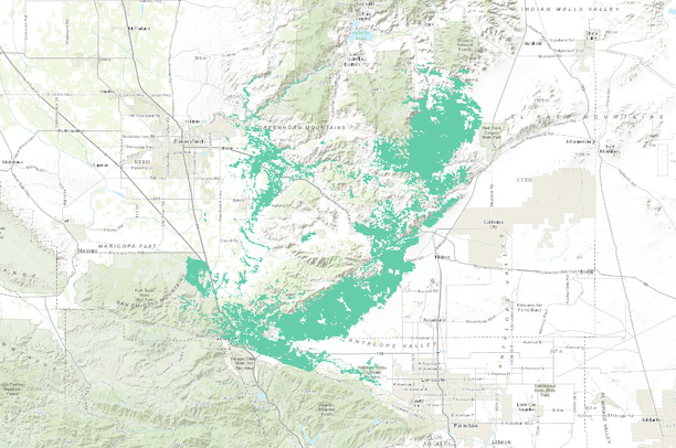 Bakersfield cactus - Species Distribution Model, DRECP | Data Basin