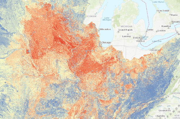 Gridded SSURGO - Cropland Productivity Index (Overall) X 100 | Data Basin
