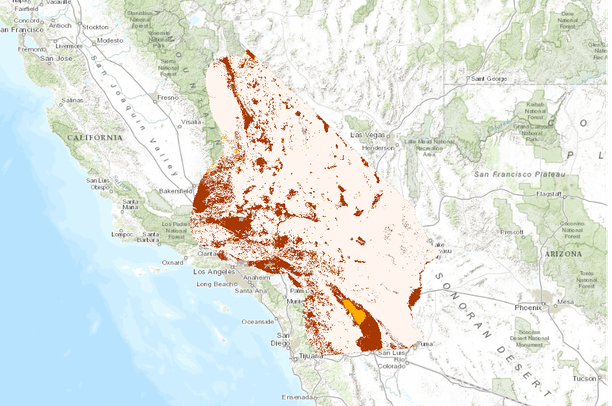 Ferruginous hawk - UCSB Species Distribution Model, CA Desert | Data Basin