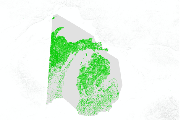 National Land Cover Database, percent tree canopy coverage- superzone ...