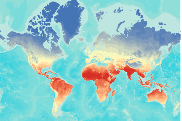 Seasonal spring temperature (Celsius), 2020-2039, average of 16 GCMs ...