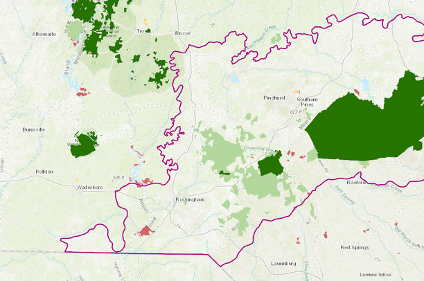 Conservation Areas of Concern in the Sandhills Region of North Carolina ...