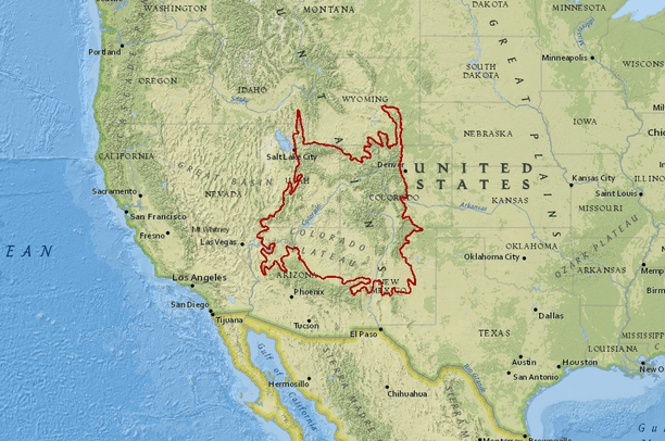 The Boundary of the Southern Rockies LCC | Data Basin