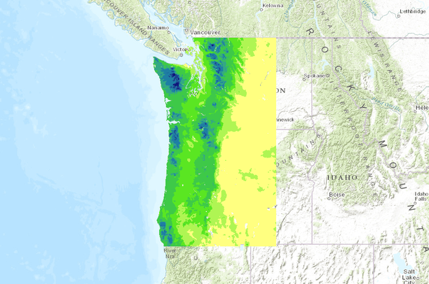 Projected (2070-2099) mean monthly precipitation (mm) under CSIRO A1B ...