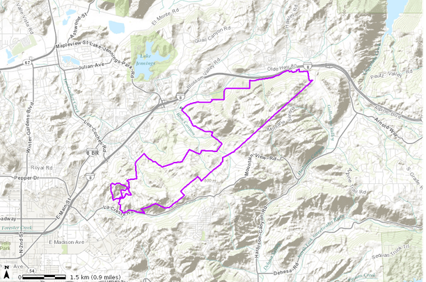 Example Crestridge Map | Data Basin