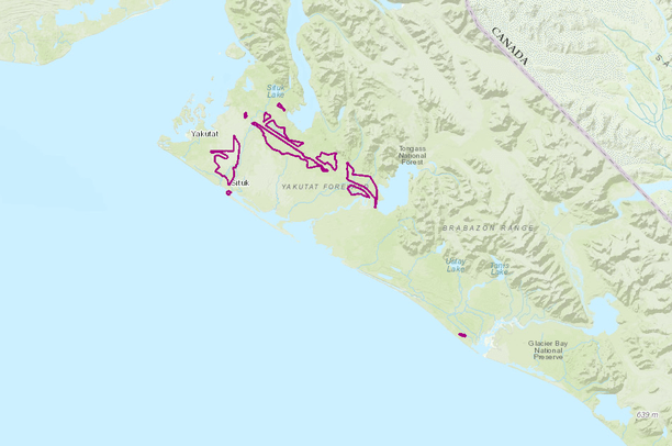 Yukatat Area 1C Roadless Area, Tongass National Forest | Data Basin