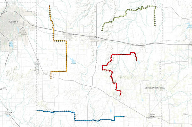 Callahan County Bird Survey Routes | Data Basin