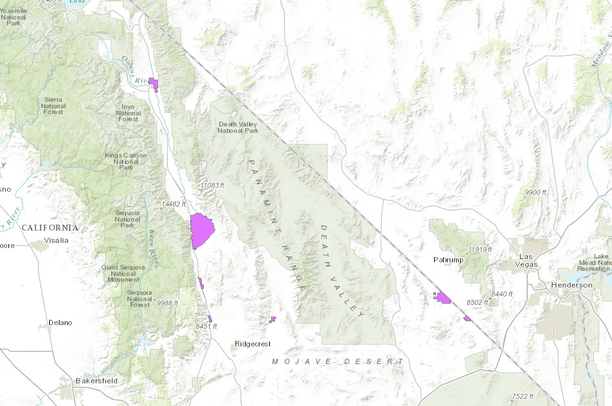 Inyo County Solar Energy Development Areas | Data Basin