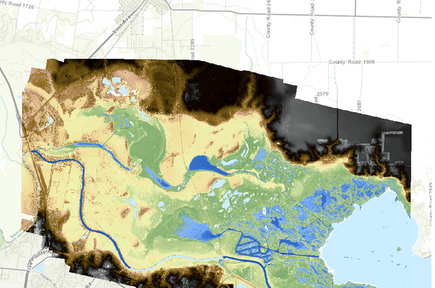 Topographic and Bathymetric Digital Elevation Model, Nueces Delta ...