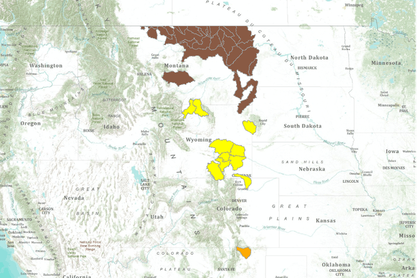 Brook stickleback (Culaea inconstans) distribution and status by HUC8 ...