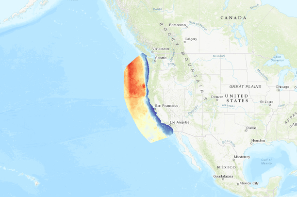 Leach's Storm-Petrel Predicted At-Sea Density, U.S. West Coast | Data Basin