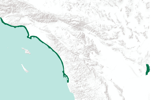 Striped mullet (Mugil cephalus) distribution in California as of 2002 ...