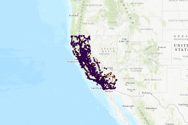 Transmission Lines and Substations, California | Data Basin