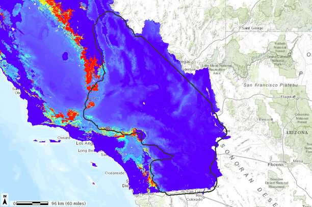 Kim's MC1 Simulation of Biomass Consumed by Fire in California | Data Basin