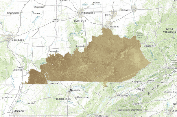 SSURGO Percent Soil Silt for Kentucky, USA | Data Basin