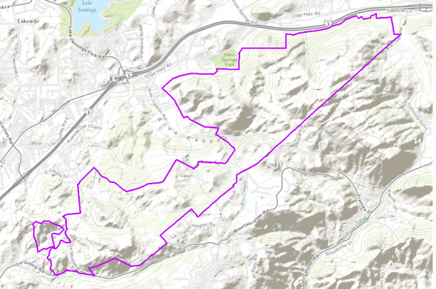 Simple_Crest_Bound (Crestridge Ecological Reserve Boundary) | Data Basin