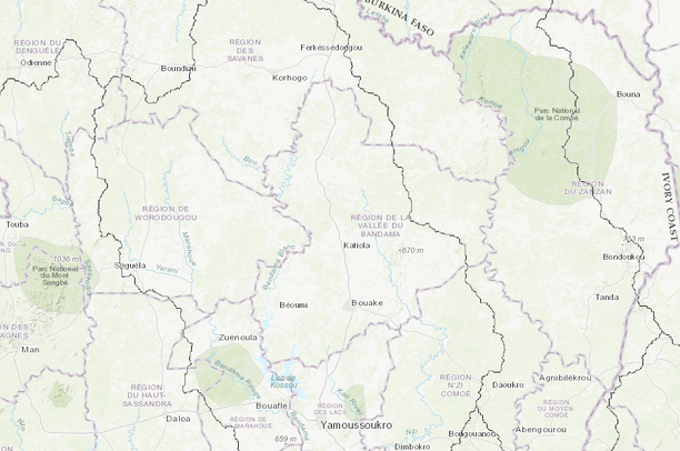 Ivory Coast Watersheds | Data Basin